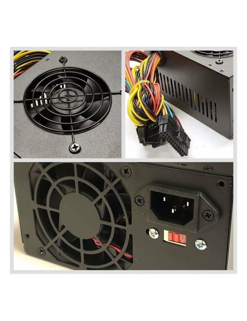 DUAL FAN - ATX Power Supply SATA, 20+4-Pin | Alasad Store