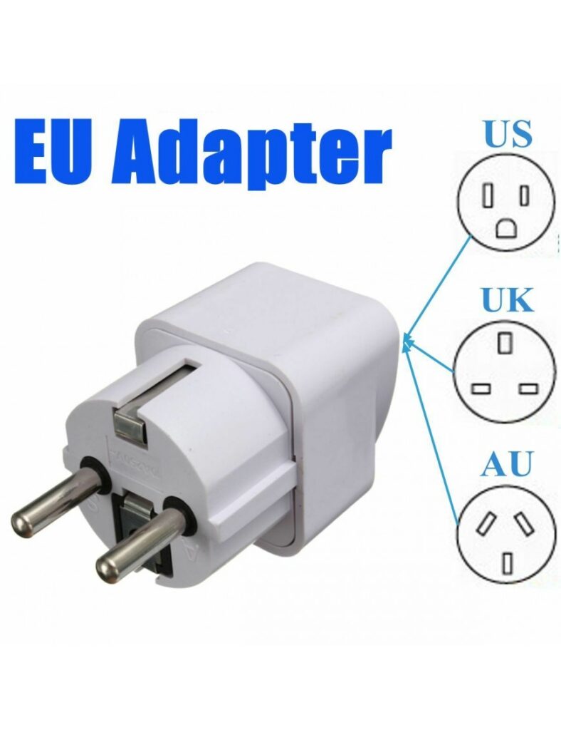Portable UK/US/AU To EU European 2PIN Power Socket Plug Adapter Travel ...